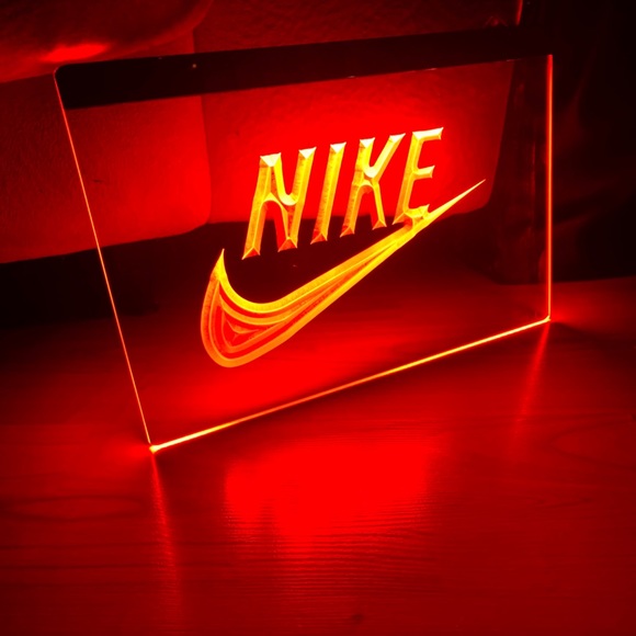 Other | Nike Led Neon Red Light Sign 8x12 | Poshmark